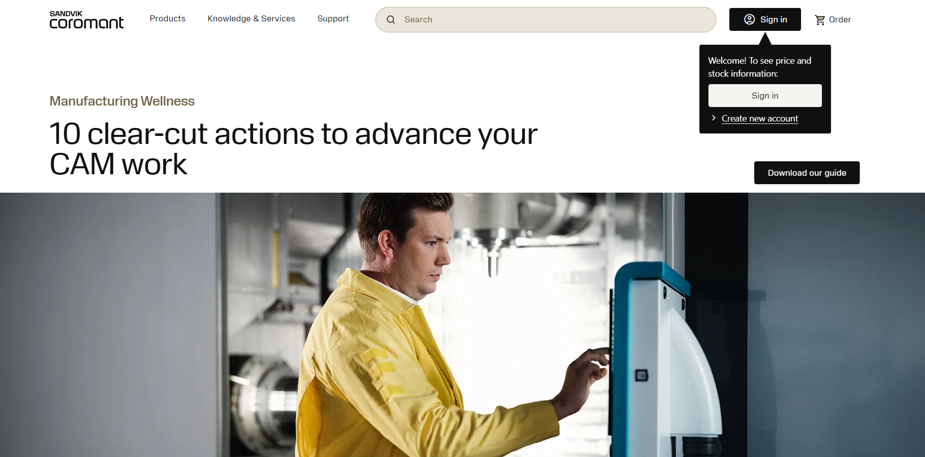 คู่มือเริ่มต้นใช้งานฉบับย่อสำหรับซอฟต์แวร์และการสมัครสมาชิกของ Coromant